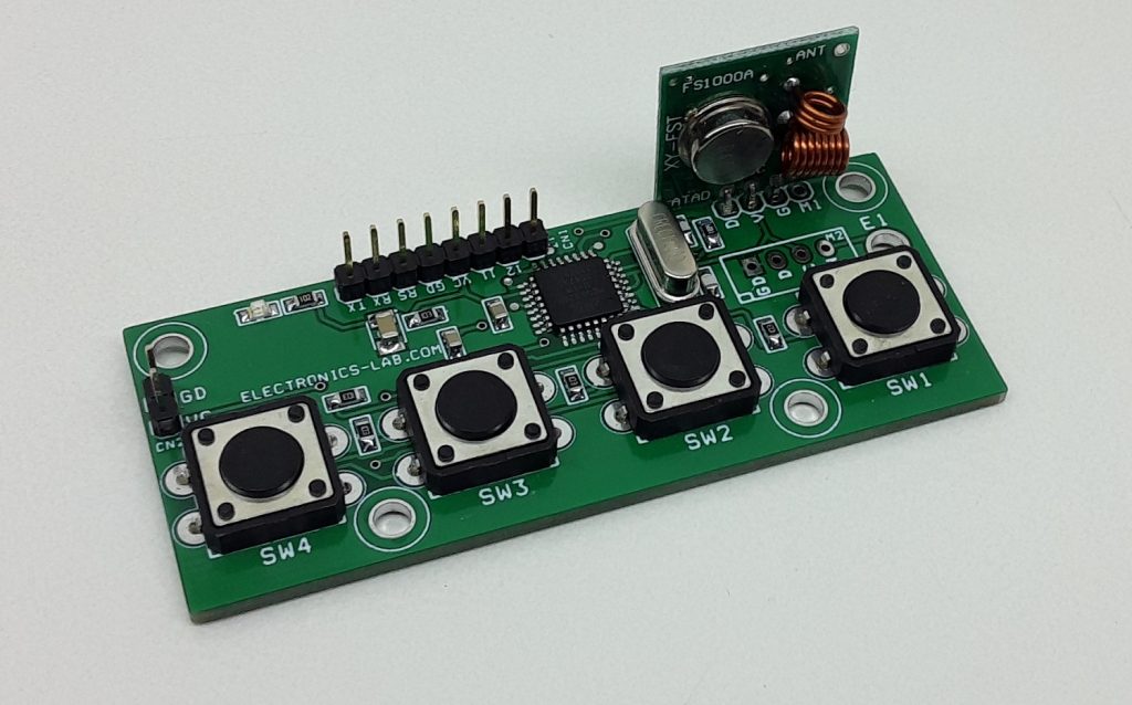 4 Channel 315Mhz RF Remote Transmitter - Arduino Compatible ...