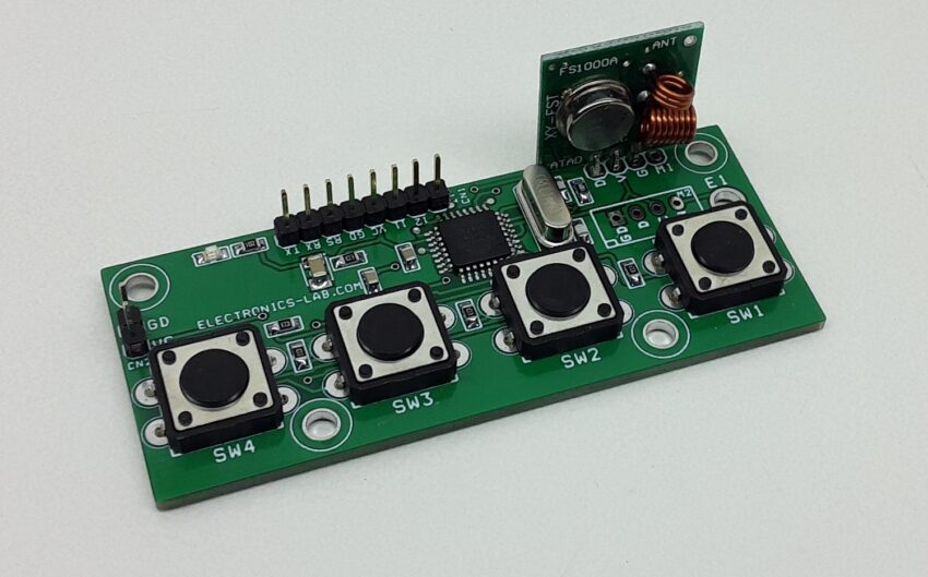 4 Channel 315Mhz RF Remote Transmitter - Arduino Compatible ...