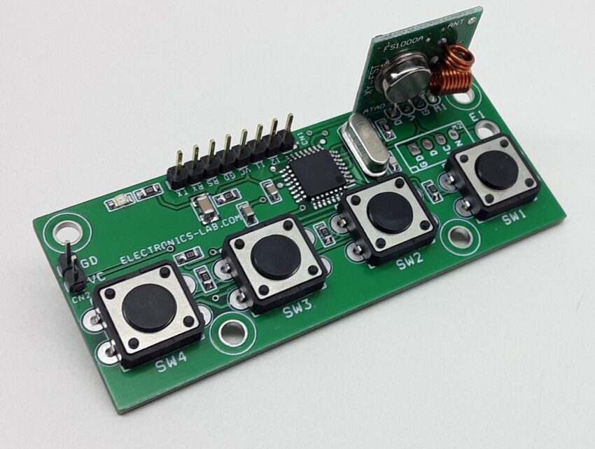 4 Channel 315Mhz RF Remote Transmitter - Arduino Compatible ...