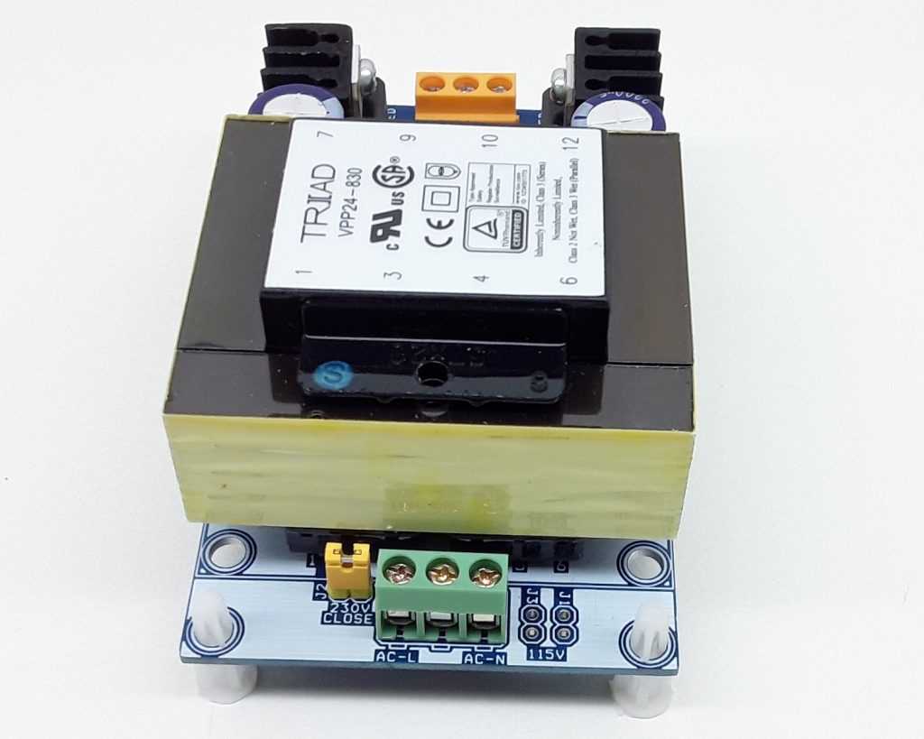 Dual +12V/-12V @ 400mA Regulated Linear Power Supply with AC input ...
