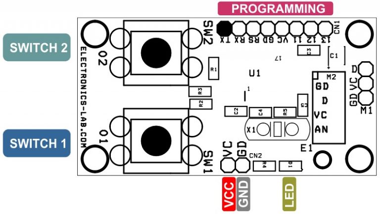 315Mhz RF Remote Transmitter - Arduino Compatible - Electronics-Lab