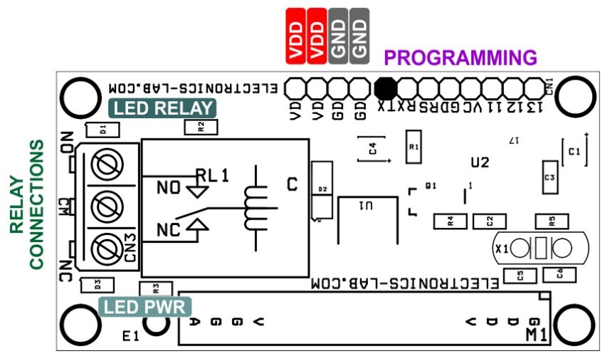 315mhz Rf Remote Receiver With On Board Relay Arduino Compatible