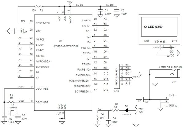 Analog Style Vu Meter On Oled Display Arduino Compatible Electronics Lab