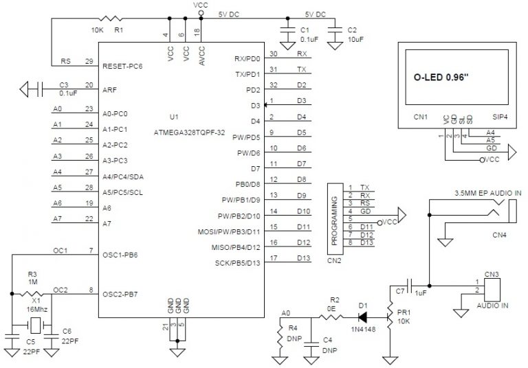 Analog Style Vu Meter On Oled Display Arduino Compatible Electronics