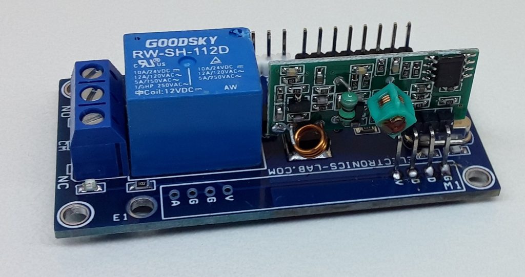 315Mhz RF Remote Receiver with On Board Relay – Arduino Compatible ...