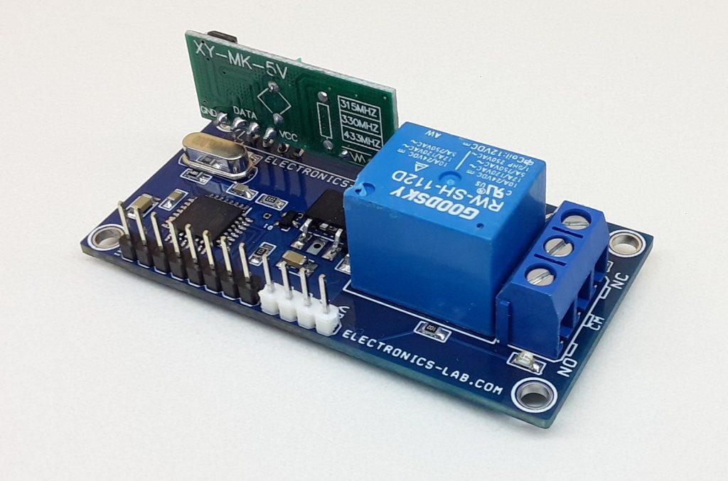 315Mhz RF Remote Receiver with On Board Relay – Arduino Compatible ...