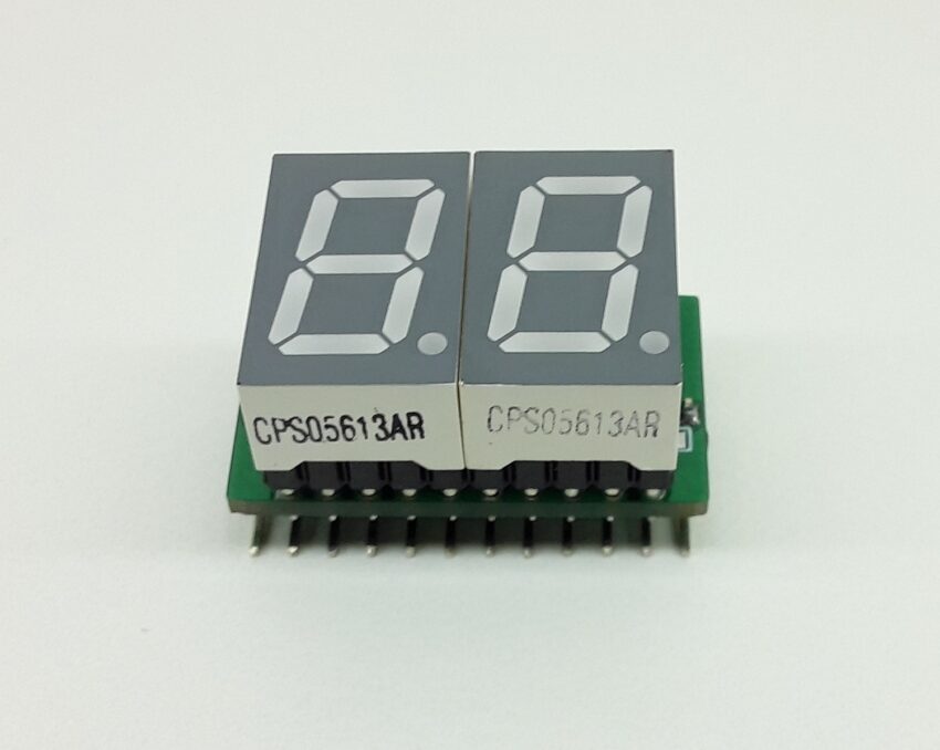 2 Digit Common Cathode 0.5" - 7 Segment Display Module (Multiplexed) - Electronics-Lab