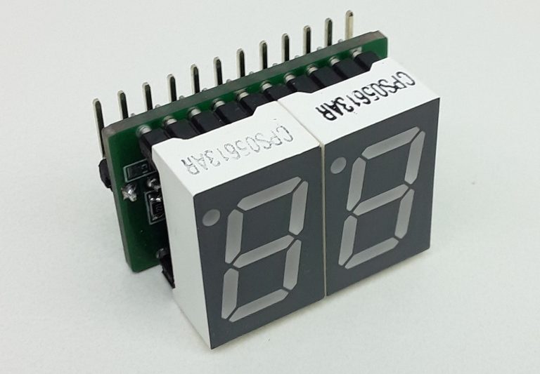 2 Digit Common Cathode 0.5" - 7 Segment Display Module (Multiplexed) - Electronics-Lab