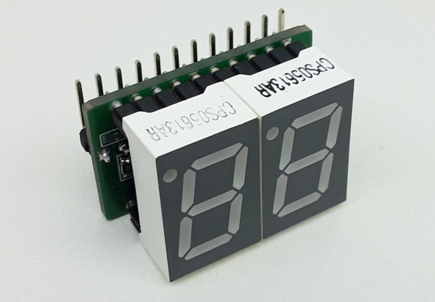 2 Digit Common Cathode 05 7 Segment Display Module Multiplexed Electronics