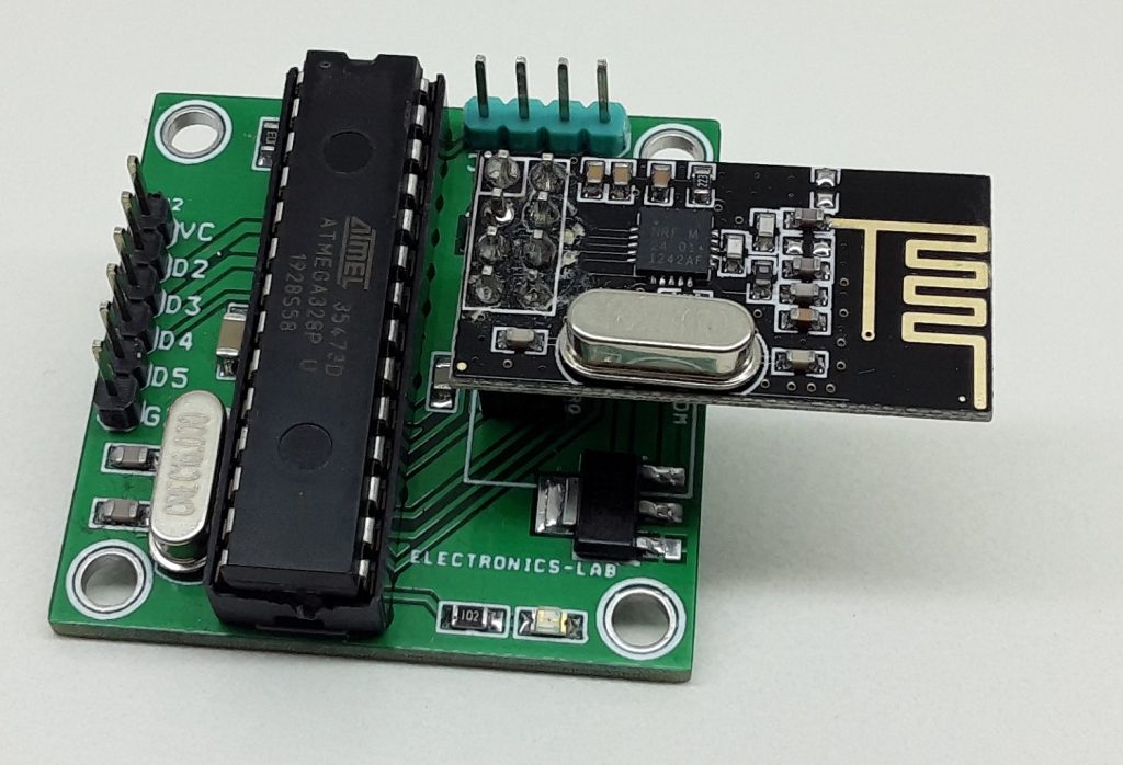4-Channel Remote Receiver Using NRF24L01 Radio Module - Arduino Compatible - Electronics-Lab