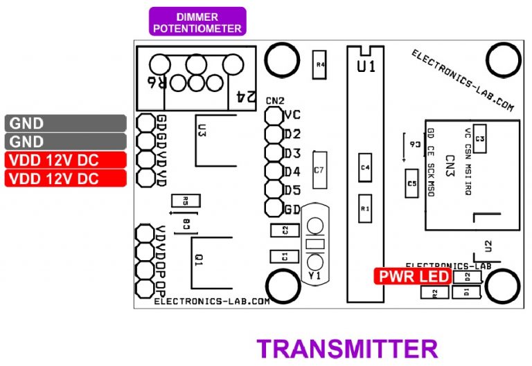 Radio Remote Control LED Dimmer Using NRF24L01 - Arduino Compatible ...