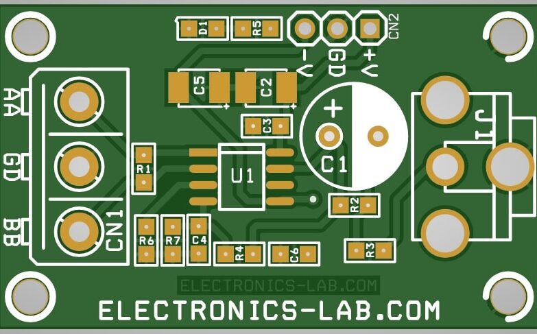 pcb gerb top - Electronics-Lab.com