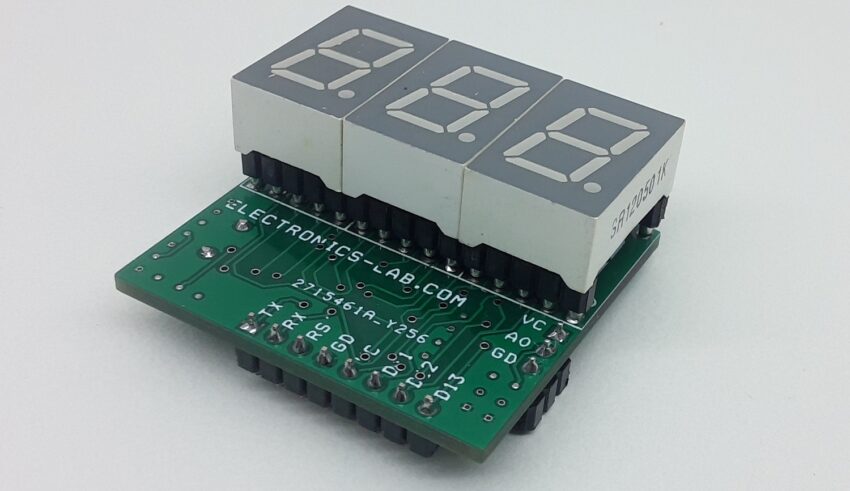 Arduino 3-Digit 0.5" Common Cathode 7 Segment Display Module ...