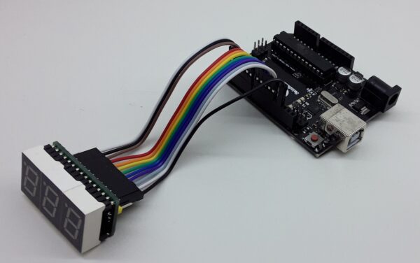 3 Digit Common Cathode 0.5" - 7 Segment Display Module (Multiplexed) - Electronics-Lab