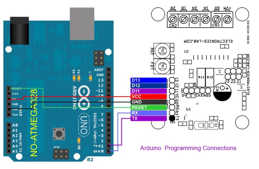 ARDUINO PROGRAMIN CONNECTIONS - Electronics-Lab.com