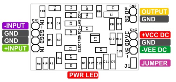 Universal OPAMP Board for SMD MSOP8 Package - Electronics-Lab