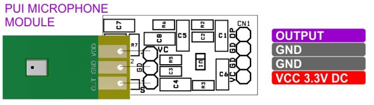 MEMS MICRPHONE MODULE CONNECTIONS - Electronics-Lab