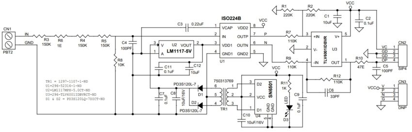 250V AC Isolated Voltage-Sensing Circuit with Single output (250V AC ...