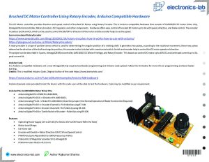 Brushed DC Motor Controller Using Rotary Encoder – Arduino Compatible ...