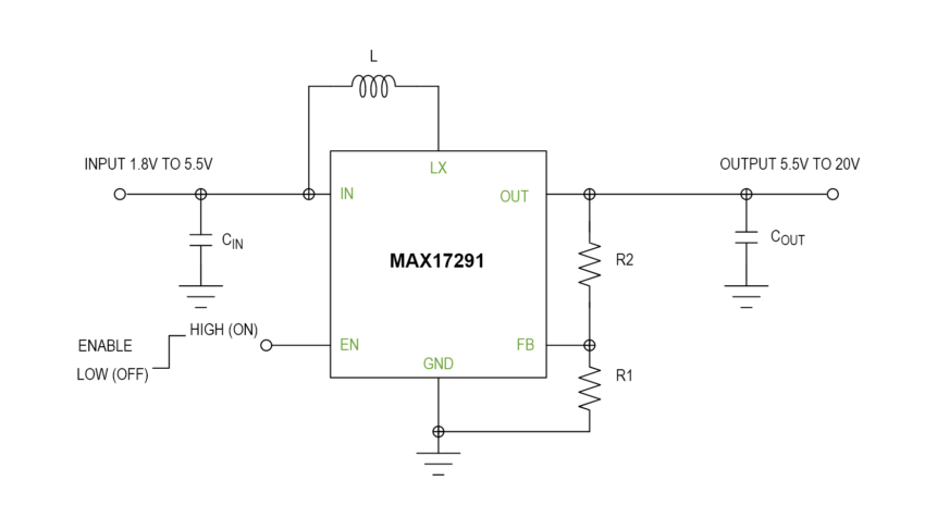 Maxim Integrated MAX17291B High-Voltage Micropower Boost Converter ...