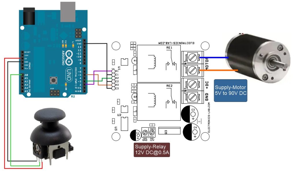 Dc Motor Controller Using Relay And Mosfet Arduino Interface Electronics