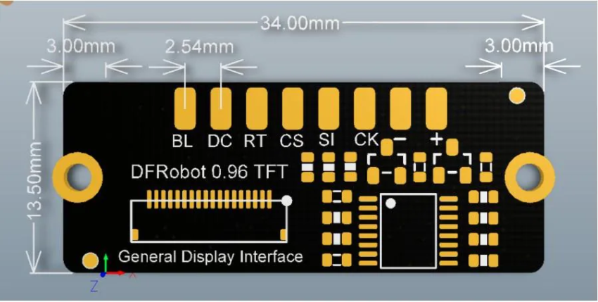 Dfrobot 096 160x80 Color Spi Tft Display Electronics Lab