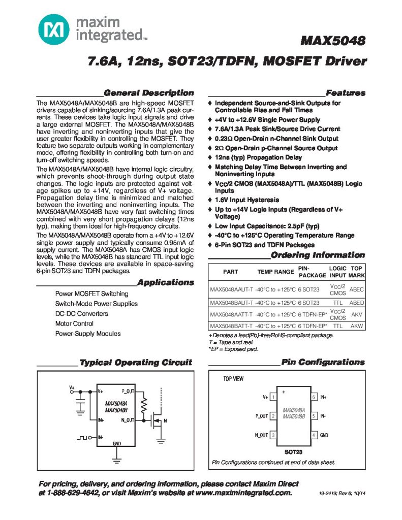 MAX5048A-MAX5048B - Electronics-Lab.com