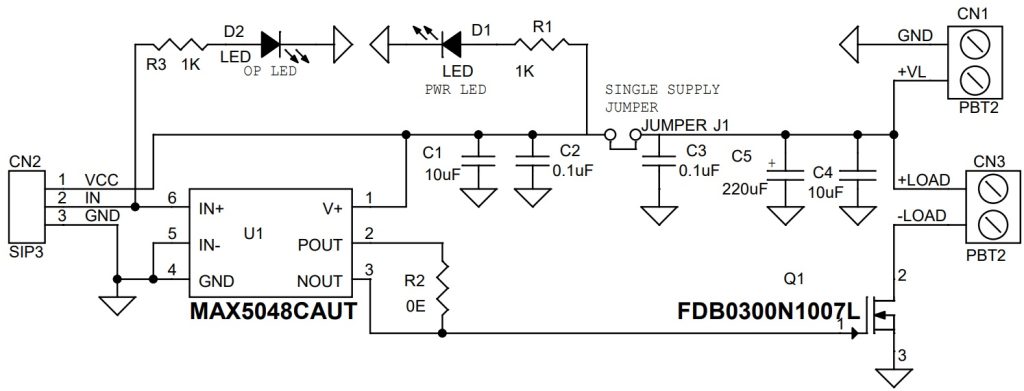 High Current MOSFET Based Power Switch with Gate Driver - Electronics-Lab