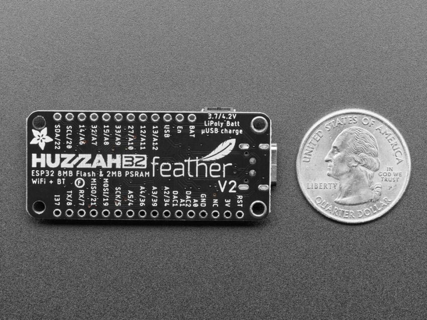 Adafruit Unveils the Upgraded ESP32 Feather V2 with ESP32 Pico Mini module - Electronics-Lab