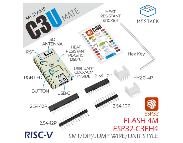M5stamp C3u Iot Module Specs Electronics