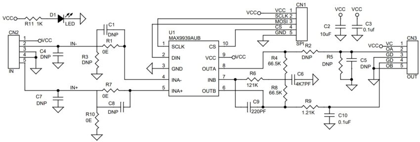 SPI Programmable-Gain Amplifier with Input VOS Trim and Output OPAMP - Electronics-Lab
