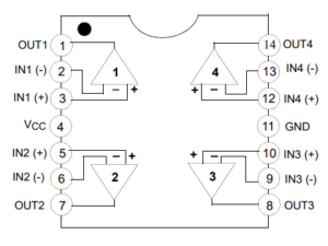 LM324 Operational Amplifier Internal Block Diagram - Electronics-Lab