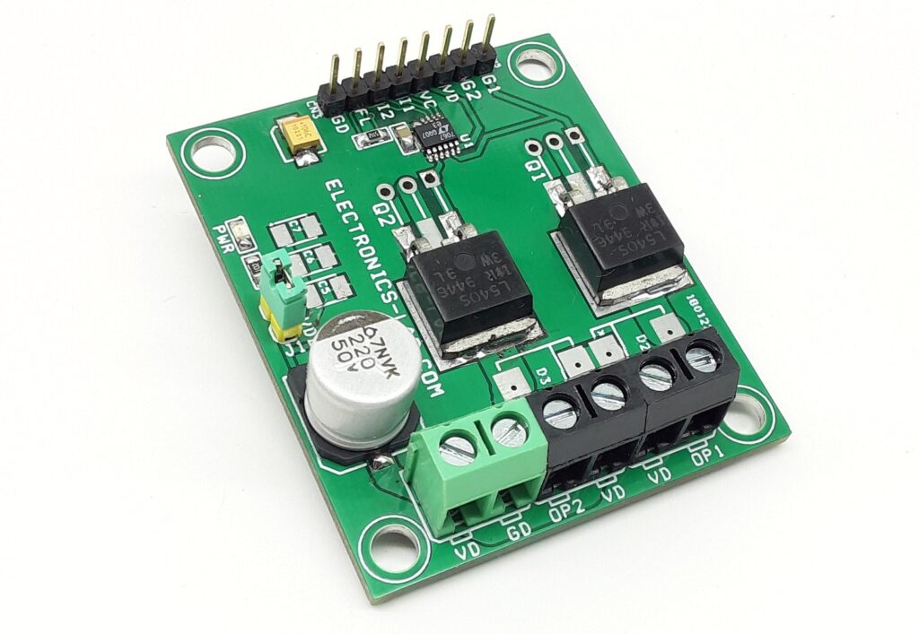 Dual MOSFET Driver - Two Channel DC SSR Using MOSFETS & Gate Driver - Electronics-Lab