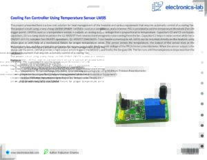 Cooling Fan Controller Using Temperature Sensor Lm35 Electronics Lab