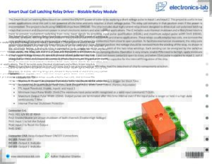 Smart Dual Coil Latching Relay Driver - Bistable Relay Module ...