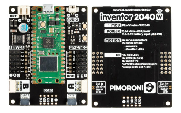 Pimoroni Inventor 2040 W hits the market to support the RPi Pico W ...