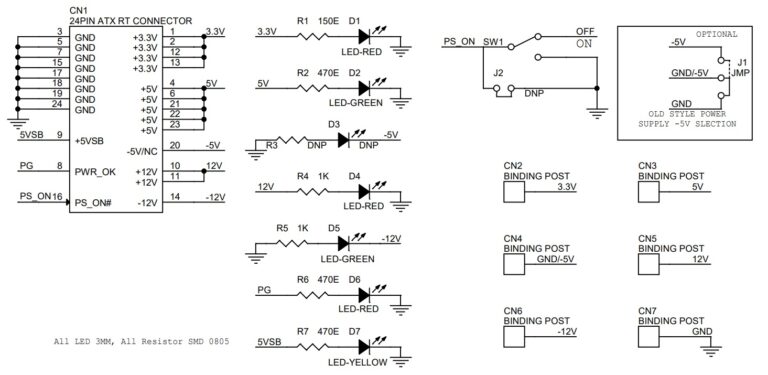 Breakout Board for ATX Power Supply - Benchtop Power Supply ...