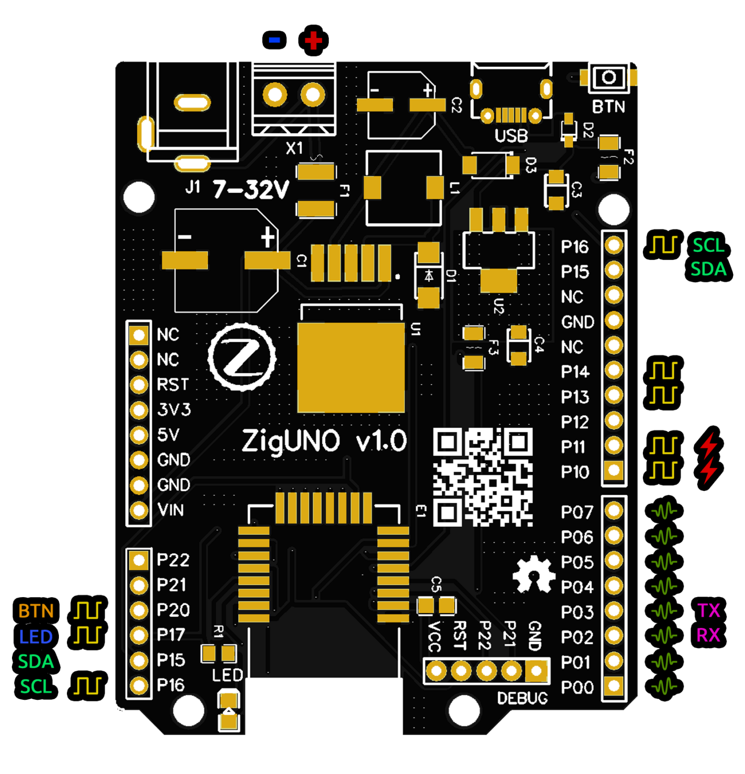 ZigUNO pin configuration - Electronics-Lab