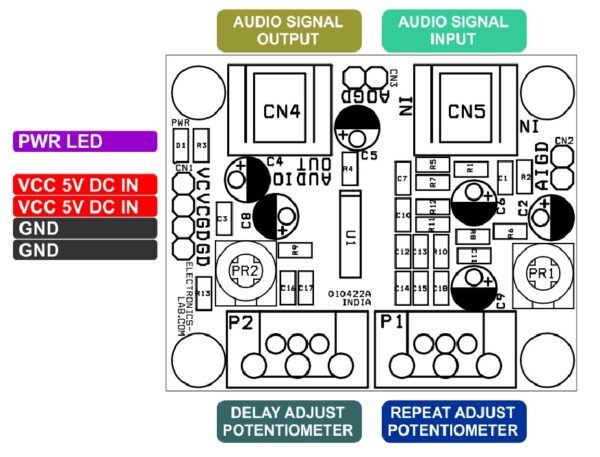Voice Echo Processor Module - Delay Device for Sound Effects, Echo ...