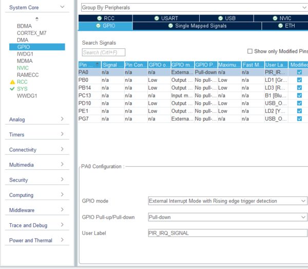 Bluetooth based PIR motion detecting application using STM32 board - Electronics-Lab.com