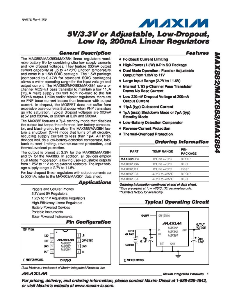 MAX882-MAX884 - Electronics-Lab.com