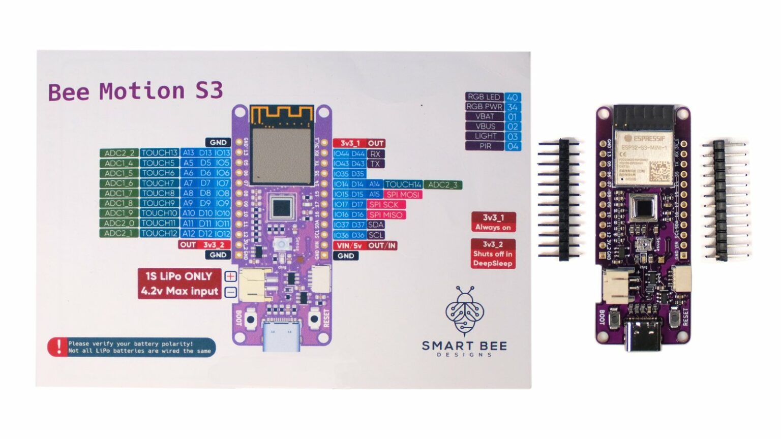 Bee Motion S3 development board specs - Electronics-Lab.com