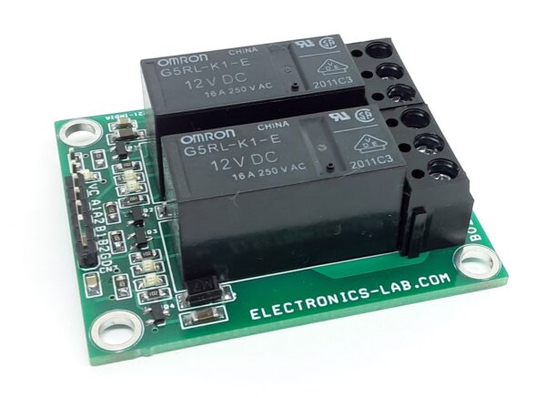 2 Channel Smart Dual Coil Latching Relay Board - 2 Channel Bistable Relay Module - Electronics-Lab
