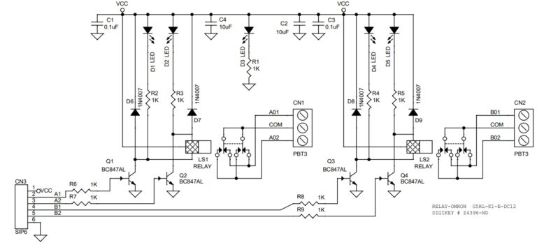 2 Channel Smart Dual Coil Latching Relay Board - 2 Channel Bistable ...