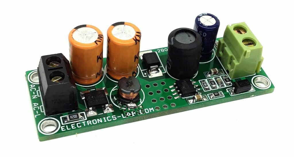 Universal AC Voltage Step-Down Power Converter - 18V DC Output From 85 ...