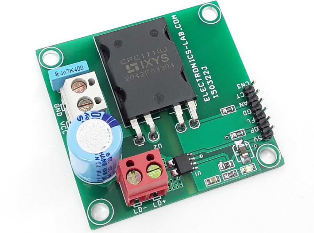 DC Solid State Power Relay with Current Feedback - Electronics-Lab