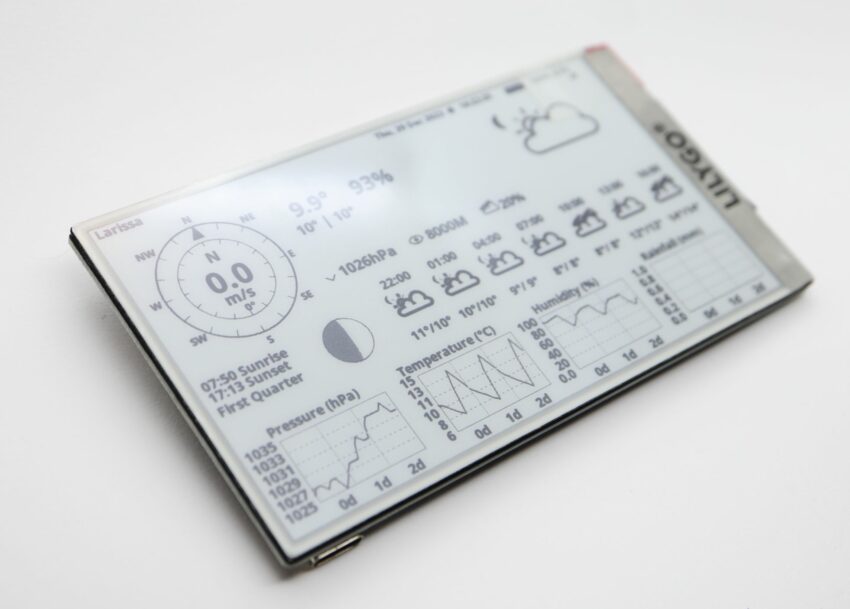 LilyGO TTGO T5-4.7 E-Paper Weather Station - Electronics-Lab