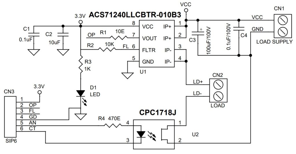 DC Solid State Power Relay with Current Feedback - Electronics-Lab