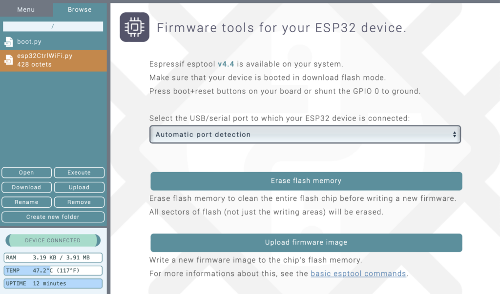 Esp32 Mpy Jama Micropython Ide Programs Esp32 Mcus Electronics