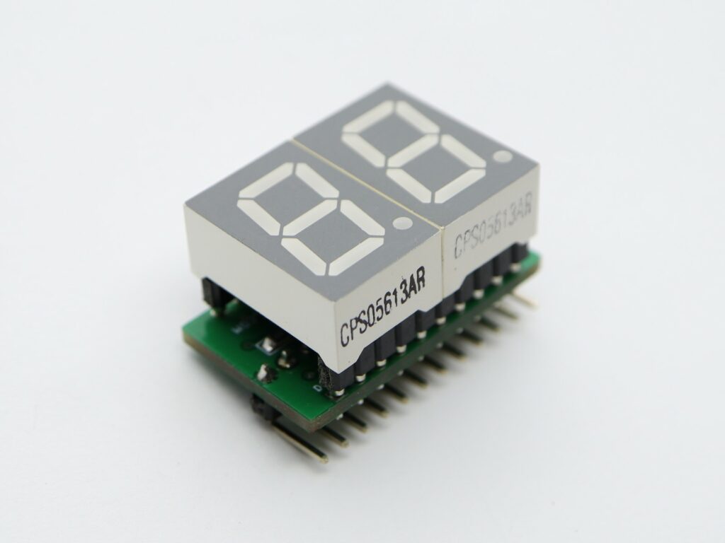 2 Digit Common Cathode 05″ 7 Segment Display Module Multiplexed Electronics